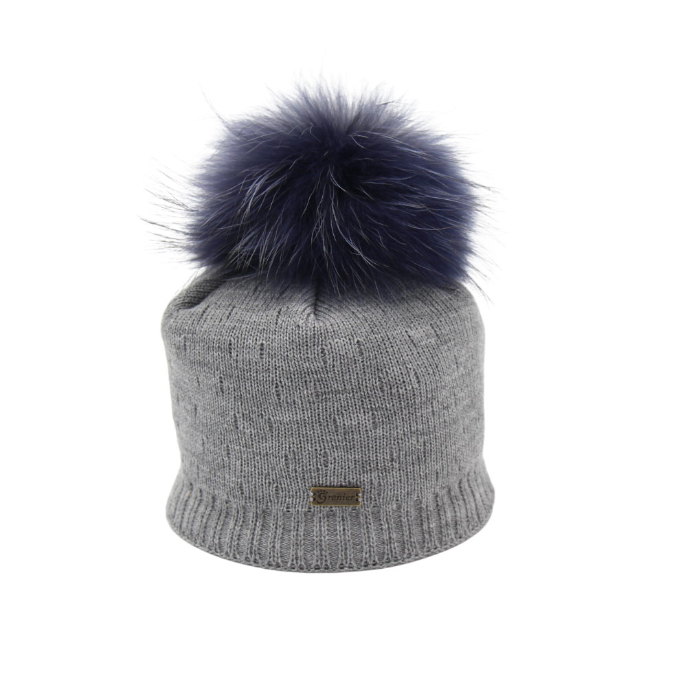 Tuque enfant d'hiver à pompon | Fourrures Grenier