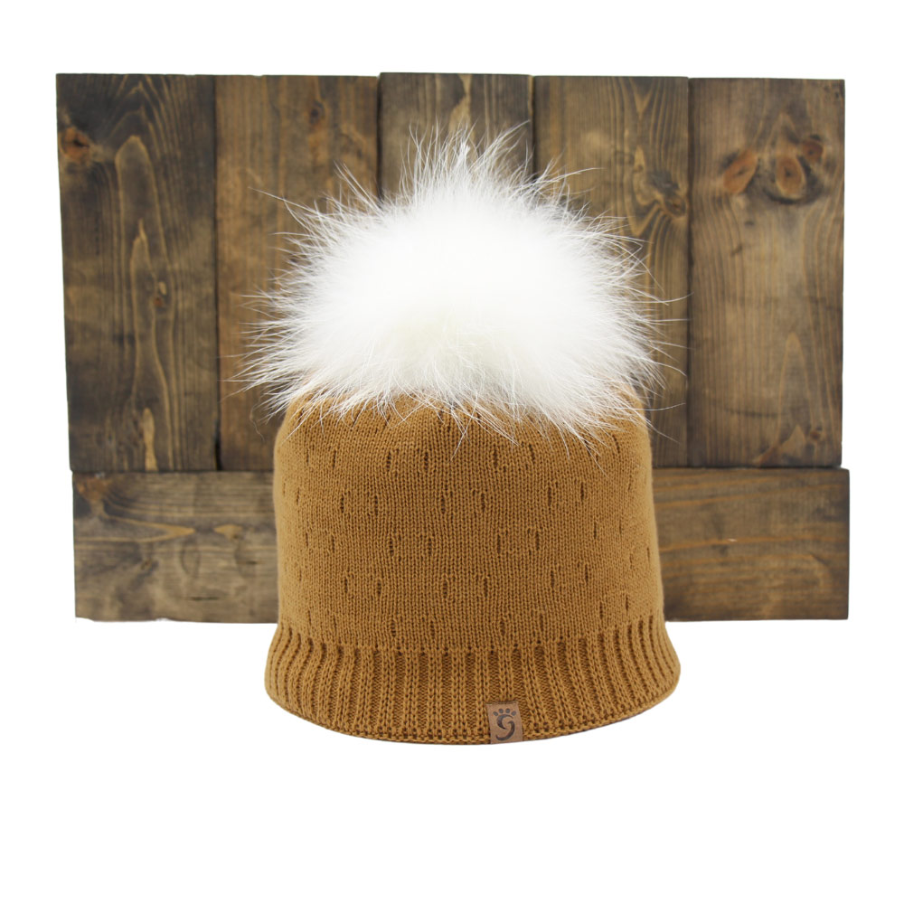 Tuque enfant d'hiver à pompon | Fourrures Grenier